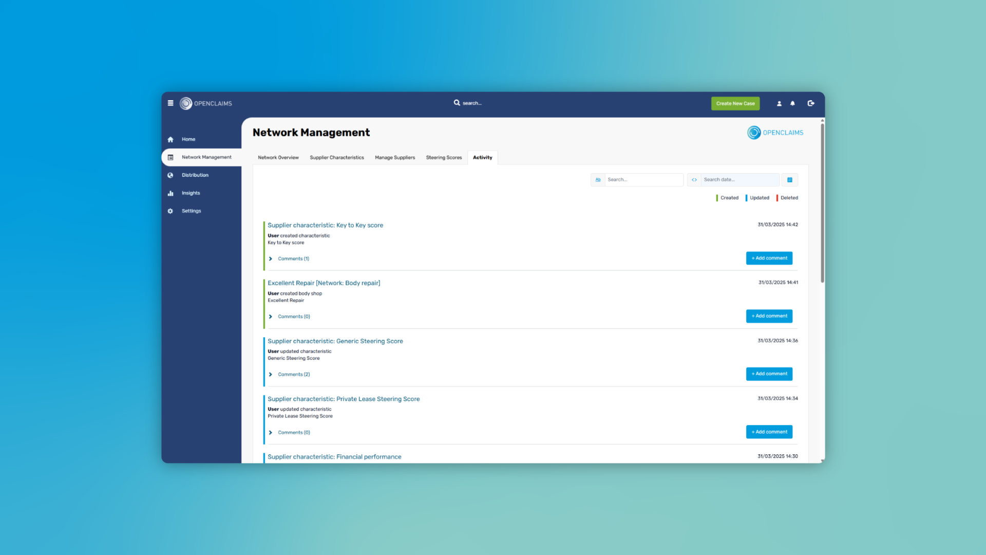 Feature Focus Network Activity Log